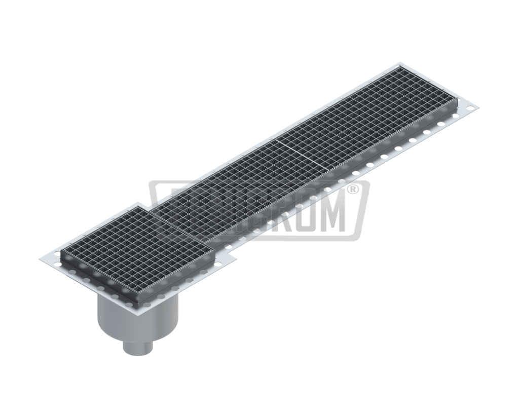 Stainless steel modular drain channel isolated heavy duty - Fenicrom Drain